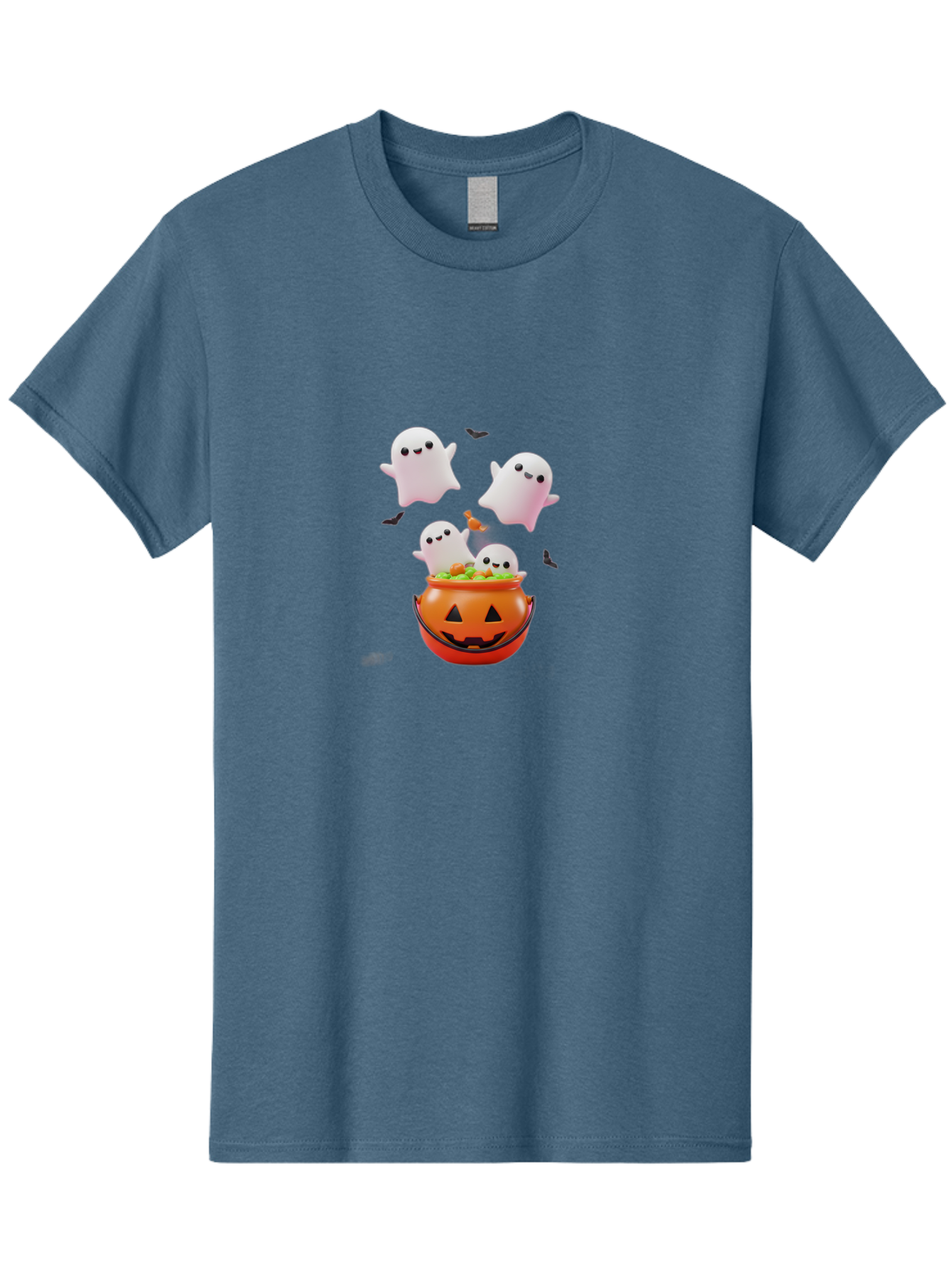 Ghosts-And-Jack-O-Lantern Men'S Graphic Tee, 100% Cotton, Comfortable