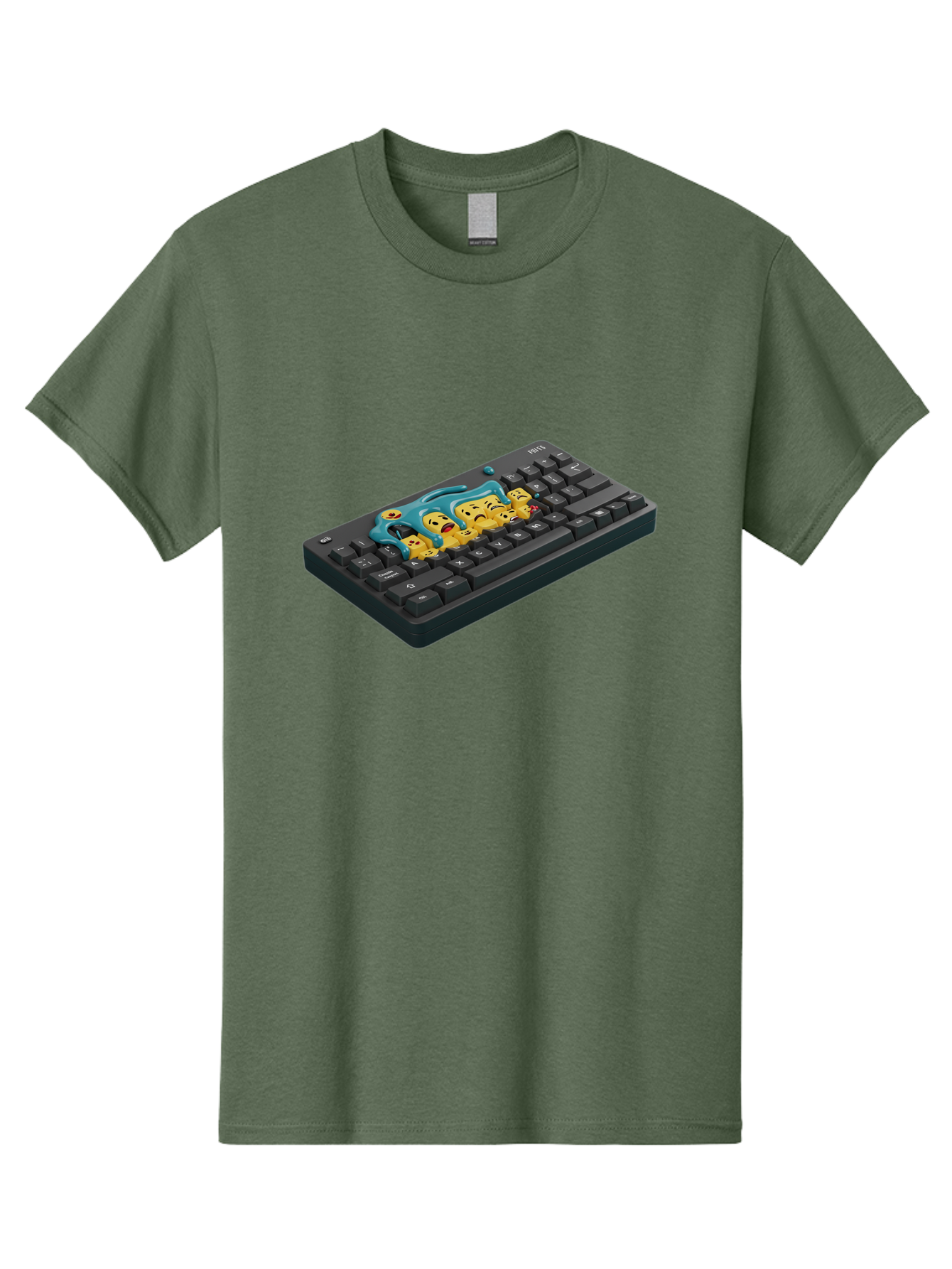 Crying-Laughing-Emojis-On-Keyboard Men'S Graphic Tee, 100% Cotton, Com